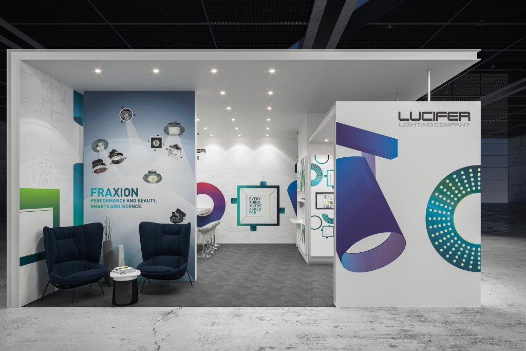 Lucifer Lighting Company Tradeshow Booth and Ads | Gensler